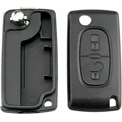 2 Boutons Coque Clé CE0523 - Compatible pour Peugeot 207 307 308 407 ...