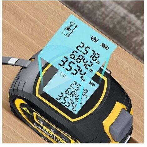 Ulisem1 pc Mètre ruban numérique, télémètre laser 40 m et mètre ruban 5 ...