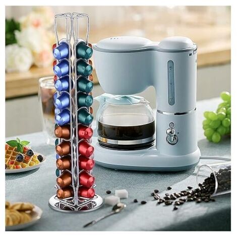 Porte-capsules compatible avec Nespresso Original, présentoir rotatif ...