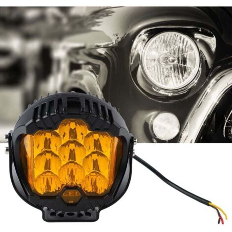 Phare LED de voiture antibrouillard Lampe de travail jaune 50W IP67 A ...