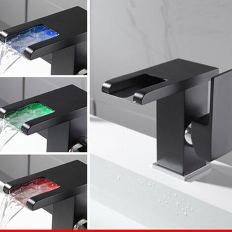 Robinet cascade de salle de bain mitigeur lavabo eau chaude froide ...