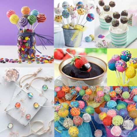 100 Pièces Batonnet Pop Cake,Baton Pop Cake,Baton Sucette,Baton Sucette ...