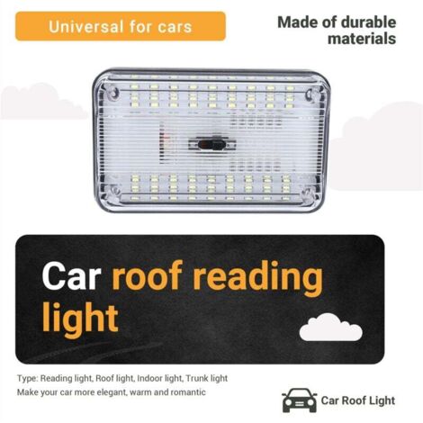 Éclairage Intérieur Voiture 36 LED Plafond Toit Lecture Lumière Ambiante
