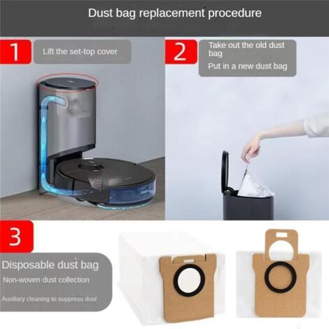 8 PièCes Dustbag pour Robot Vacuum X10+, Omni 1S, B101CN / Bot S10 S20 ...