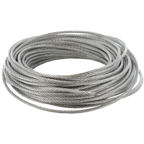 Câble en acier galvanisé 4 mm, 30m
