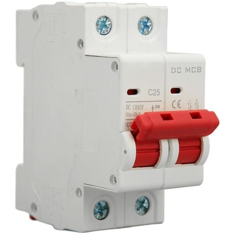 Ej.Life 2P DC Disjoncteur Miniature, capacité de Rupture DC1000V 6000A Mini Disjoncteur à ...