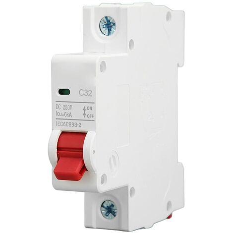 Ej.Life C32 1P DC Disjoncteur DC 250V 32A Disjoncteur Miniature pour Système Solaire PV ...