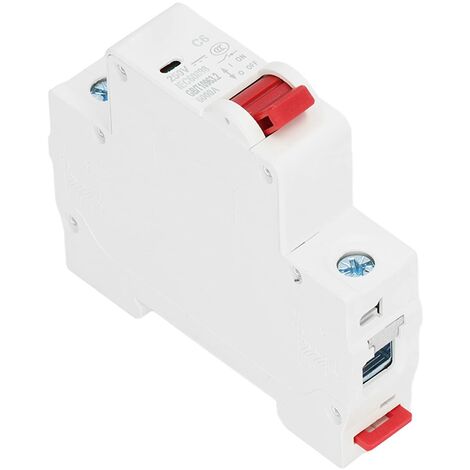 Ej.Life Disjoncteur Miniature Basse Tension 1P DC 250V MCB 6A Disjoncteur D'installation sur ...