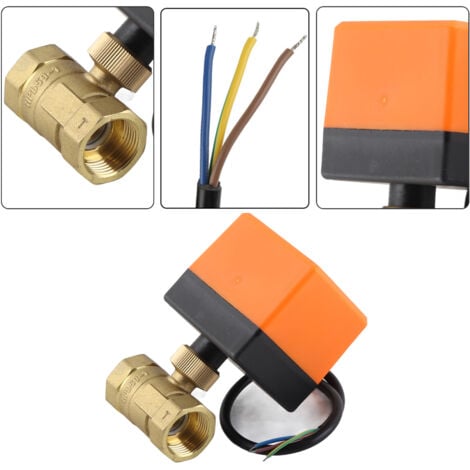 Ej.Life DC 12-24V G3 / 4 "DN20 Vanne électrique à bille motorisée à 2 voies en laiton pour ...