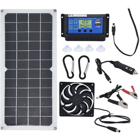 Ej.Life Kit de Panneau Solaire 10 W 12 V, Panneau Solaire monocristallin Portable avec ...