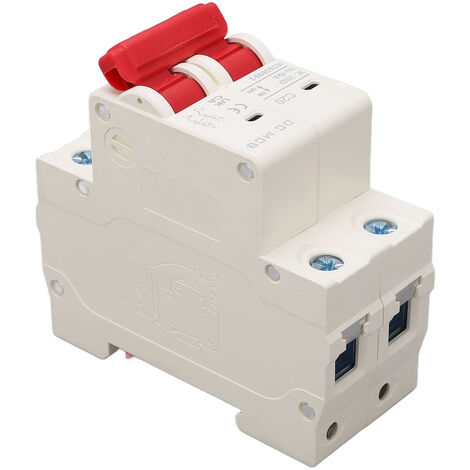 Ej.Life Disjoncteur Miniature C20 2P DC Disjoncteur Miniature DC 1000V pour Système Solaire PV ...