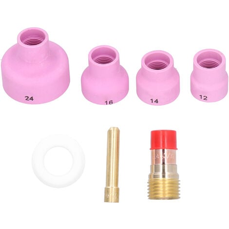 EJ.LIFE 7 pièces Kit de buse en céramique n ° 24/16/14/12 embouts de sablage à l'air tasses de ...