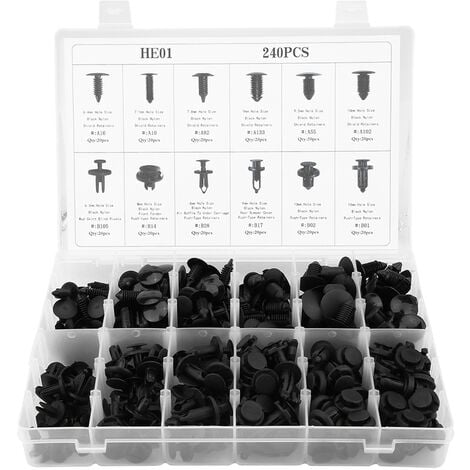 EJ.LIFE Push Pin Trim, 240pcs Car Body Pin Push Rivet Bumper Retainer ...
