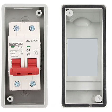 Ej.Life 2P DC Disjoncteur Miniature, 1000V 20A IP65 Disjoncteur de Déconnexion étanche pour ...