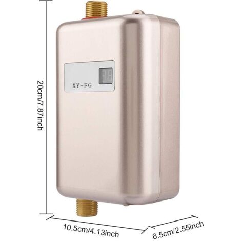 Ej.Life Mini chauffe-eau sans réservoir, 220V 3800W Mini Chauffe-eau instantané électrique sans ...
