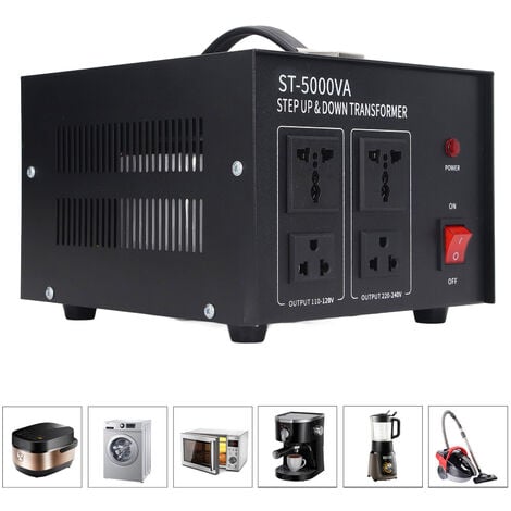 Ej.Life 5000VA Transformateur Entrée, Convertisseur de Tension 5000W, Interrupteur Automatique ...