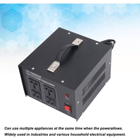 Ej.Life 5000VA Transformateur Entrée, Convertisseur de Tension 5000W, Interrupteur Automatique ...