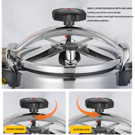 Ej.Life Autocuiseur vapeur en acier inoxydable, Appareil de cuisson à ...