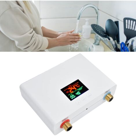 Chauffe-Eau sans Réservoir électrique, 5500W 220V Mini Chauffe-Eau Instantané électrique sans ...