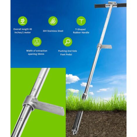 Rosvola Sonde de Sol de 105 cm, sonde d'échantillonnage de Sol en Acier ...