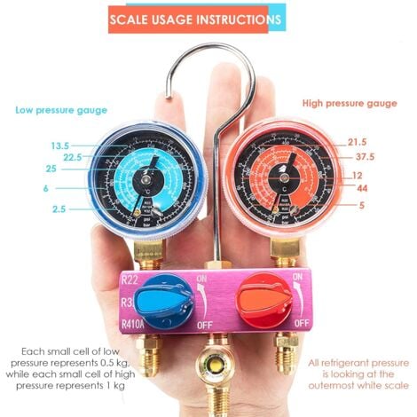 Rosvola Recharge de Réfrigérant de Climatisation R22 R32 R410A ...