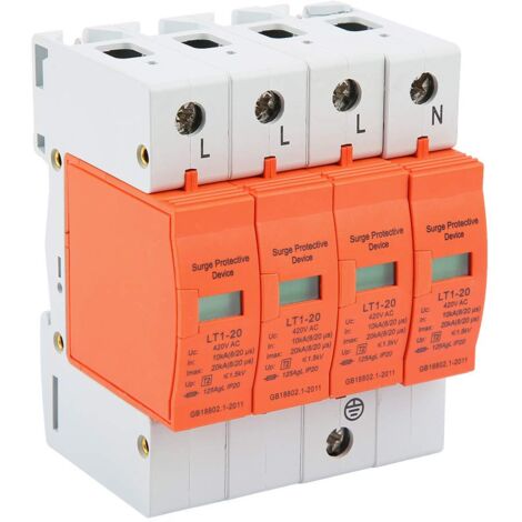 Rosvola 4P 20KA 420VAC Dispositif de Protection Contre Les surtensions ...
