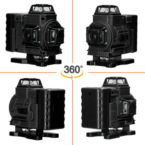 Niveau Laser Vert 360°, 4D 16 Lignes Laser Auto-Nivelant Croisée Outil ...