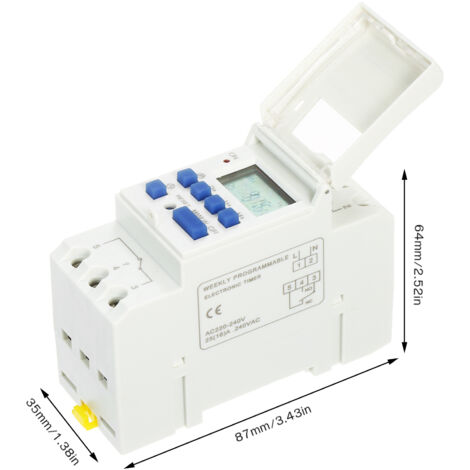 Rosvola Minuterie Numérique Programmable, Ecran LCD Power Hebdomadaire ...