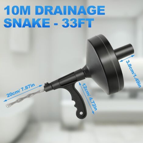 Ej.Life Furet Déboucheur Canalisation avec Tige Flexible de 10 m-Furet ...