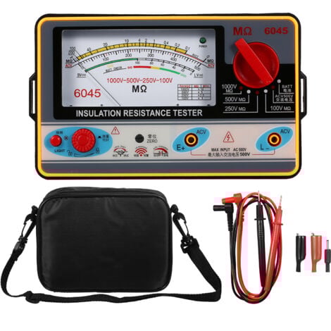 Ej.Life Testeur de Résistance d'Isolation 1000V 2000 MΩ, Mégohmmètre ...