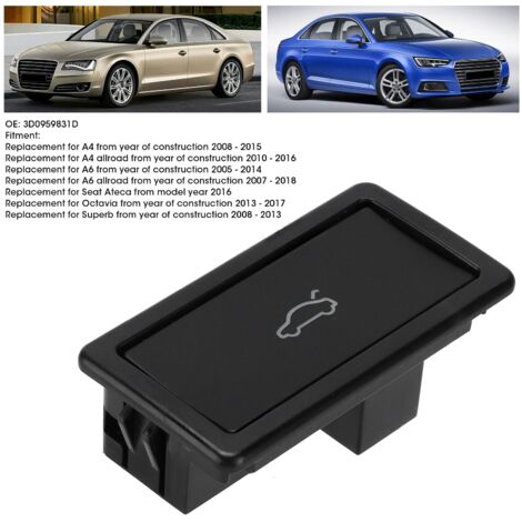 3D0959831D Bouton Poussoir de Rechange pour Interrupteur de Hayon ABS ...