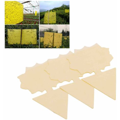50PCS DoubleSided Waterproof Bug Fly Stickers Glue Board Flying Insect ...