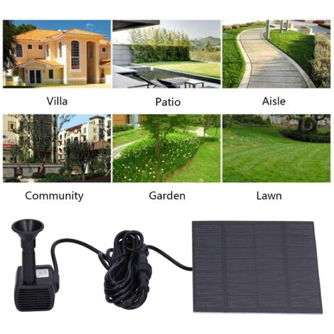 Kit Fontaine, Installation Facile 1.8W Power Fontaine Solaire Plastique ...