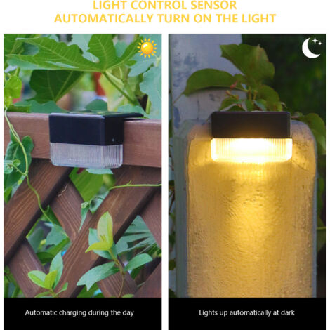 4PCS Solar Stair Lamp 3LED Step Lamp Landscape Light for Outdoor Garden ...