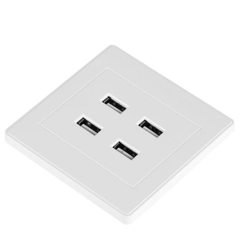 4 Ports USB Mural Socket Mural Murale de Sortie électrique de Sortie DC 5V