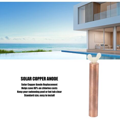 Anode Solaire en Cuivre, Tige D'anode Ioniseur de Piscine Solaire à ...