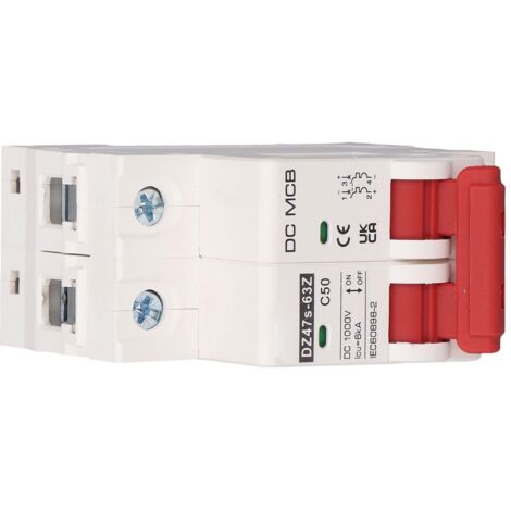 Disjoncteur Miniature SG DC 2P 50A DC1000V 6000A Capacité de Rupture ...