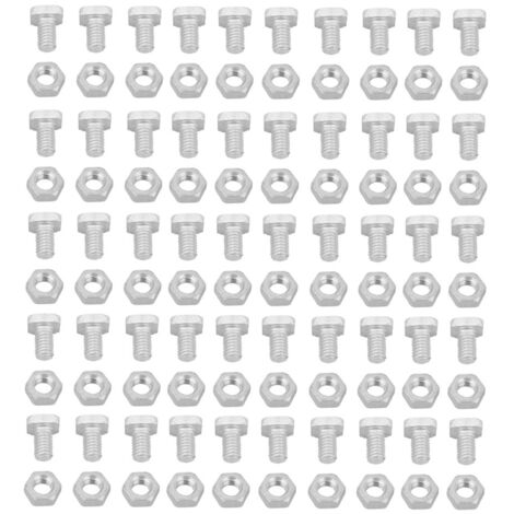 50pcs Kit de réparation de boulons, 50 boulons à tête carrée et 50 ...