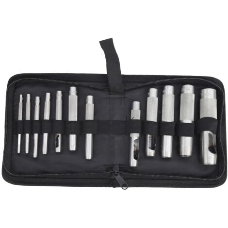 Acier en Carbone Le Long Jeu en Cuir en Cuir avec 12 Pcs-Trou de Trou ...