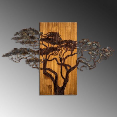 Décoration murale en bois d'acacia pour habiller un mur vide facilement ...