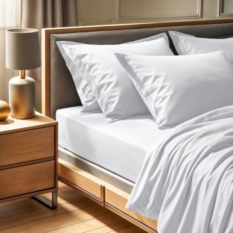 Draps-housses, draps de matelas, draps de lit Sheet Blanc