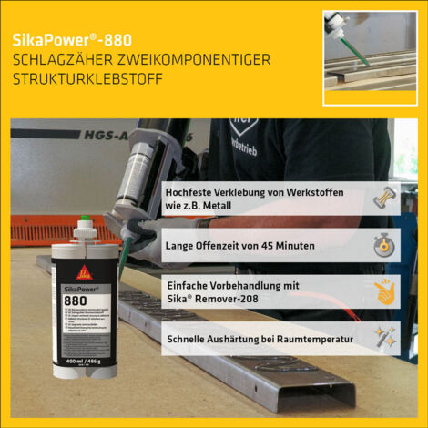 SikaPower-880 schlagzäher 2K Strukturklebstoff 400ml