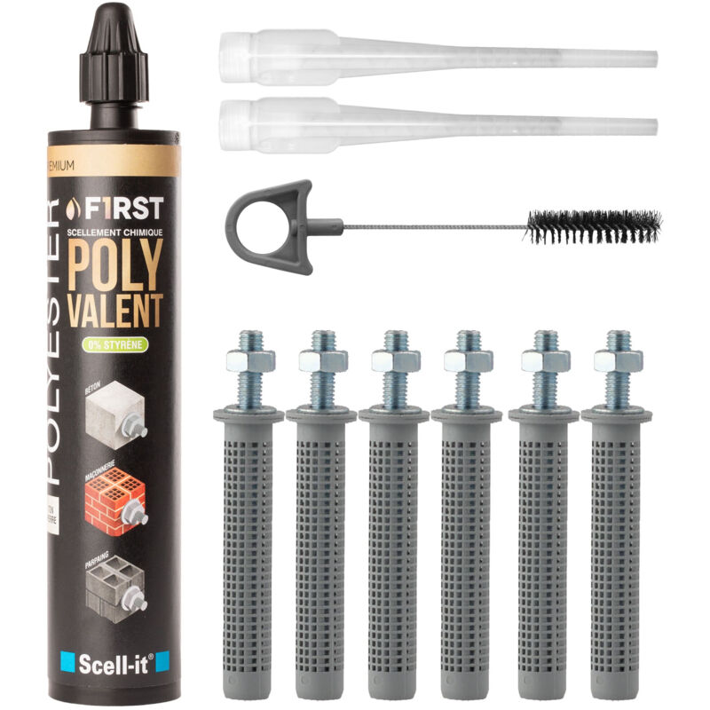 Scell-It – Kit de scellement chimique 300ml – Résine polyester sans ...