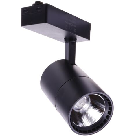 Jandei - Spot sur rail LED 40W lumière 6000K noir rail LED monophasé
