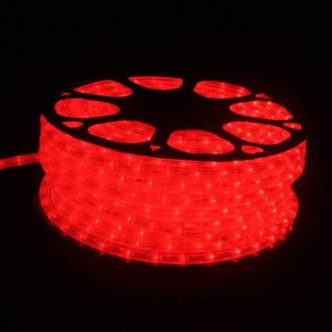 Jandei - Fil lumineux LED horizontal LUMIÈRE ROUGE et PVC ROUGE coupé ...
