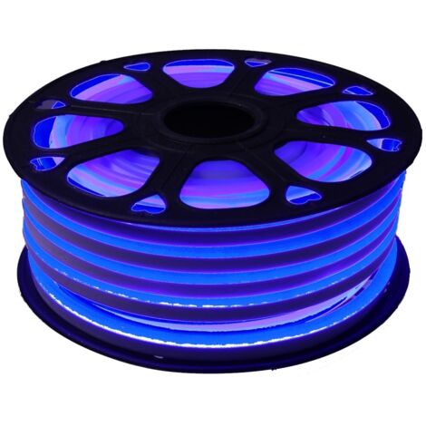 Jandei - Néon flexible simple led 12V Bleu 6mm coupe 1 cm 100 led mètre ...