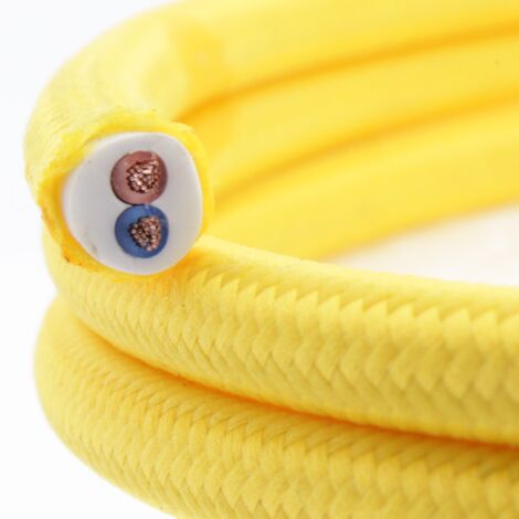 Jandei - Câble électrique textile jaune x1M Lampisteria
