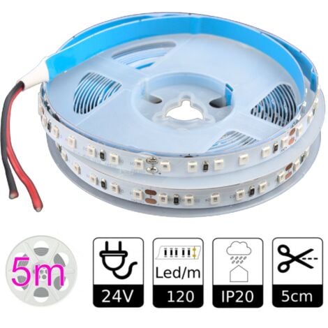 Jandei - Bande LED 24V couleur VERT 120led/m PCB 8mm 12W/m IP20 5 ...