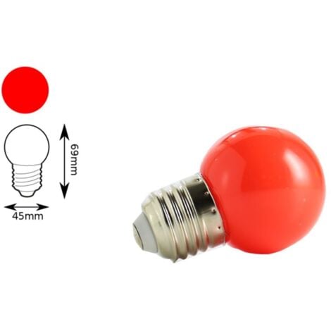 Jandei - Ampoule LED couleur 1W E27 party ROUGE Ampoule LED E27 Couleurs