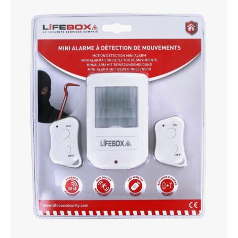 Alarme anti-intrusion avec détecteur de mouvement – 105 dB – 2 ...
